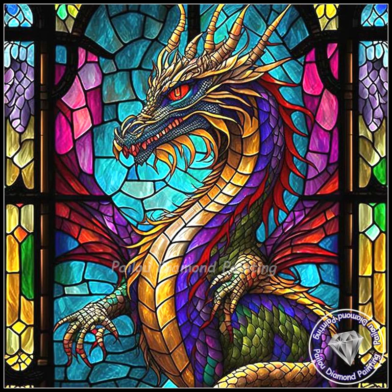 Dragon Stained Glass Window