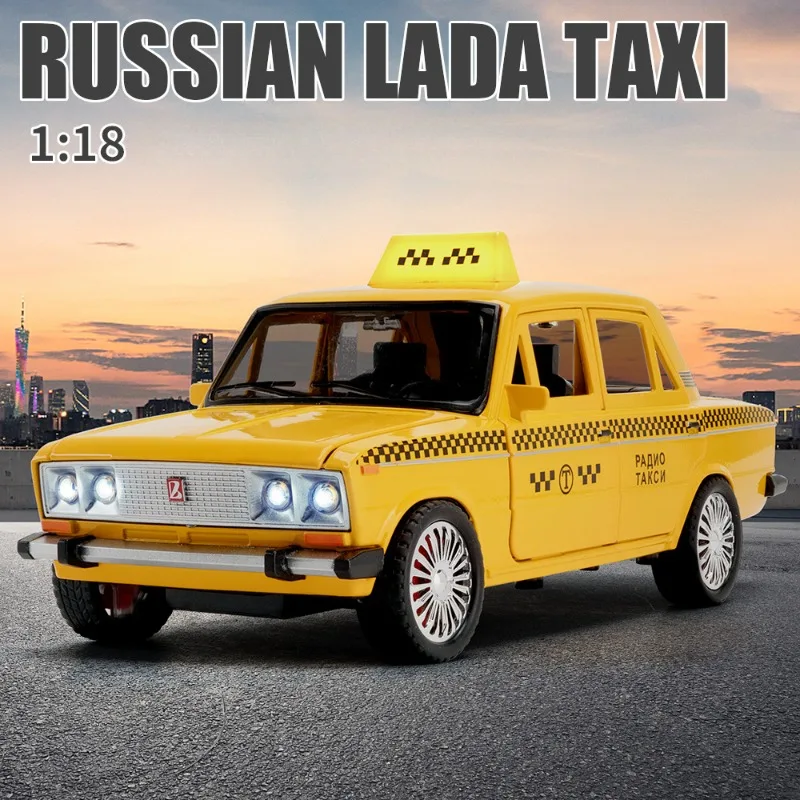High-Simulation-1-18-Lada-Taxi-Alloy-Car-Model-With-Sound-And-Light ...