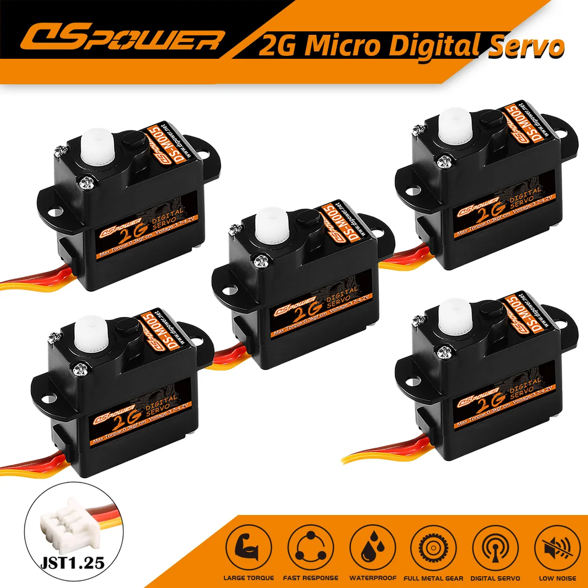 DSPOWER-2g-motor-servo-MINI-Micro-Digital-Servo-JST1-25-for-F949-Rc ...