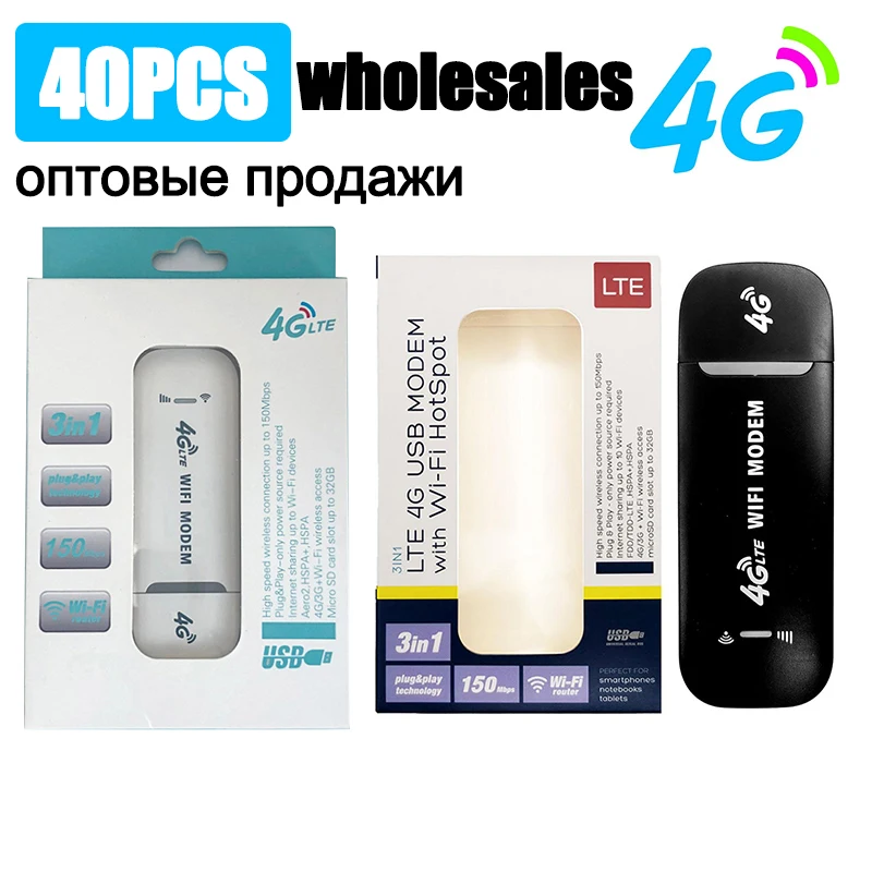 Enrutador WiFi 4G de 40 piezas, tarjeta Nano SIM, portátil, Wifi, LTE ...