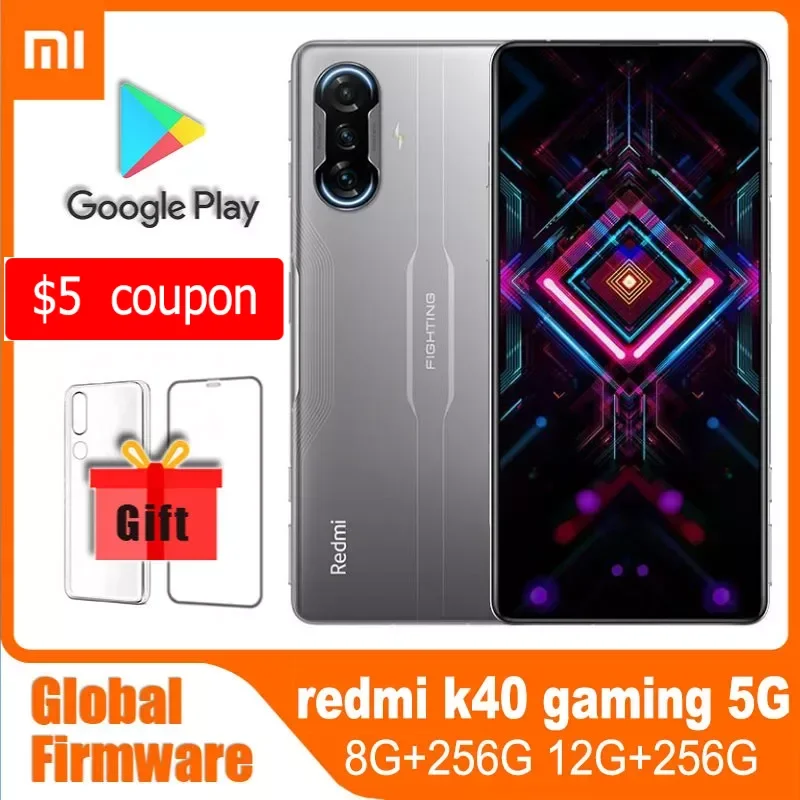 Original Cellphone Xiaomi Redmi K40 Gaming 5G Smartphone, Android 11 MIUI 12.5 Octa Core Global ...
