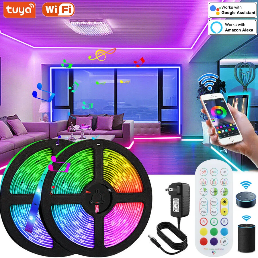 Tira-de-luces-LED-inteligente-iluminaci-n-RGB-de-5-10-20M-5050-Tuya ...