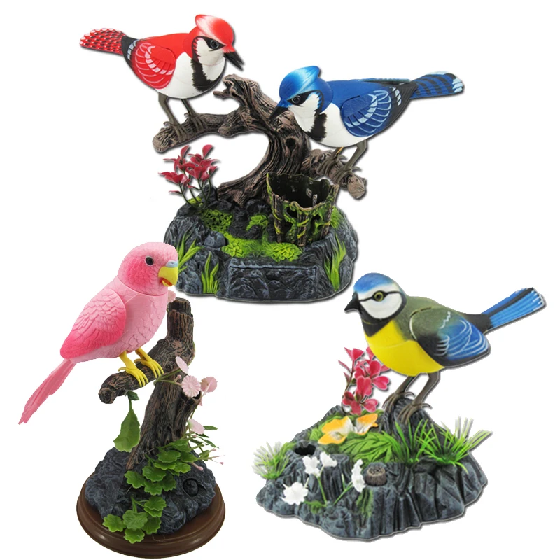 Electric Singing Voice-activated Simulated Bird Toy Musical Parrot ...
