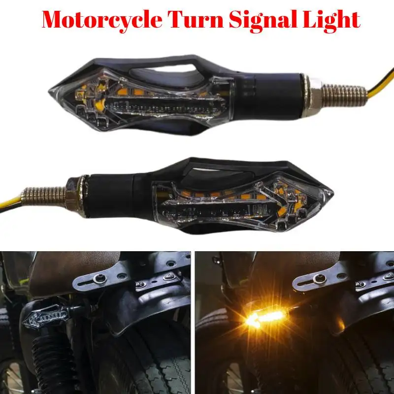 Motorcycle Turn Signal Light 12V 8mm LED Turn Signals Indicator Blinker ...