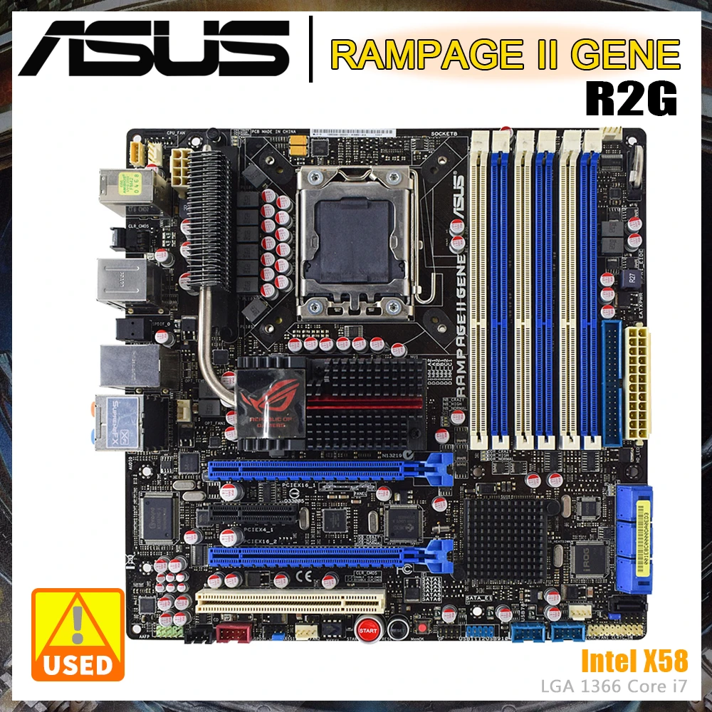 Asus rampage ii gene placa-mãe intel x58 lga 1366 nehalem bloomfield ...
