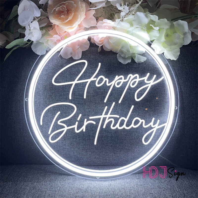 Happy Birthday Neon Lights Custom Neon Sign Led Lights Party Decor ...