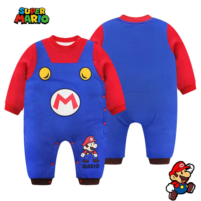 Cartoon Super Mario Baby Pyjamsa Newborn Winter Long sleeved Clothing ...