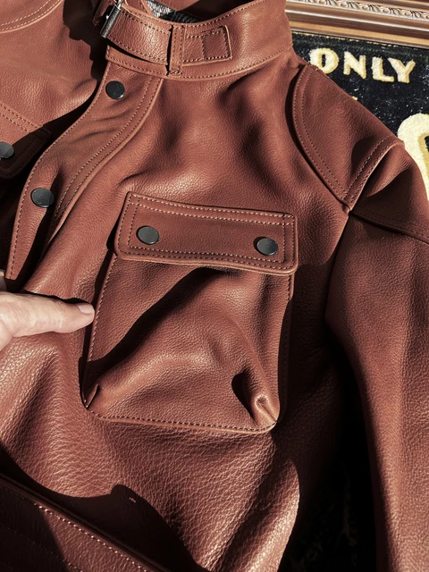 Tailor Brando Classic Mid-length Safari Jacket Head Layer Cowhide ...