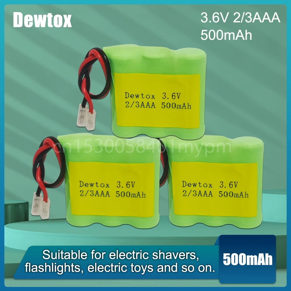 3-6V-2-3AAA-2-3-AAA-500mAh-Ni-Mh-Rechargeable-Batteries-pack-cell-for ...