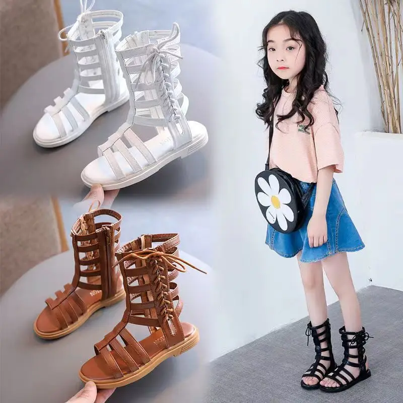New-Summer-Children-Sandals-Roman-Boot-High-Top-Girls-Sandals-Children ...