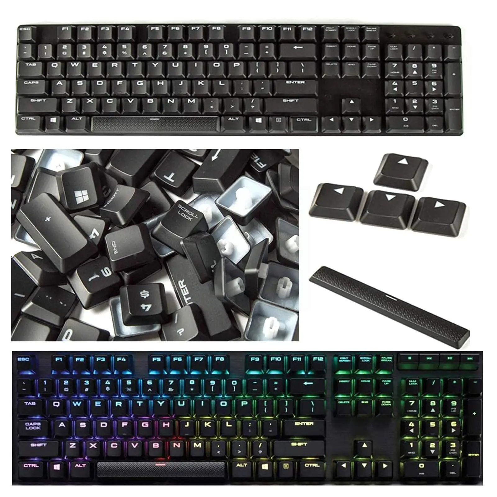 Replacement Keycaps For Corsair K70 Rgb Rapidfire Mechanical Gaming ...