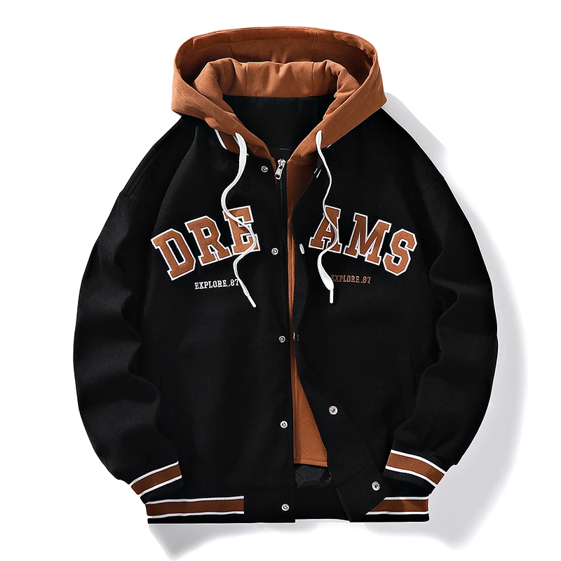 Cotton Streetwear Coat Clothing | Men's Baseball Bomber Jacket | Men's ...