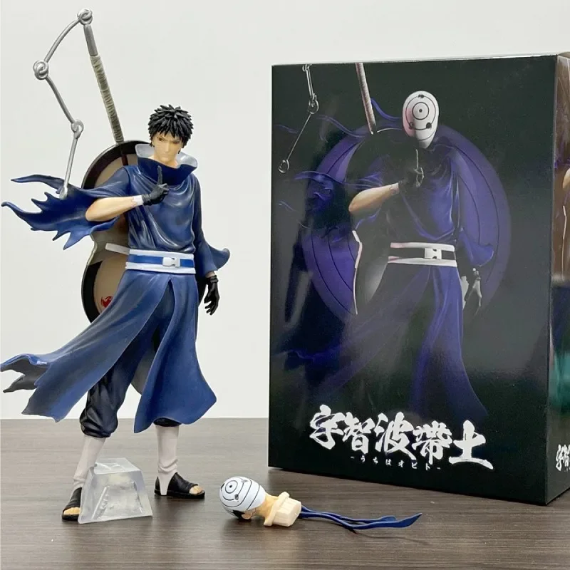 Figura de Naruto Uchiha Obito Figuras de acción 34cm 2 cabezas talladas ...