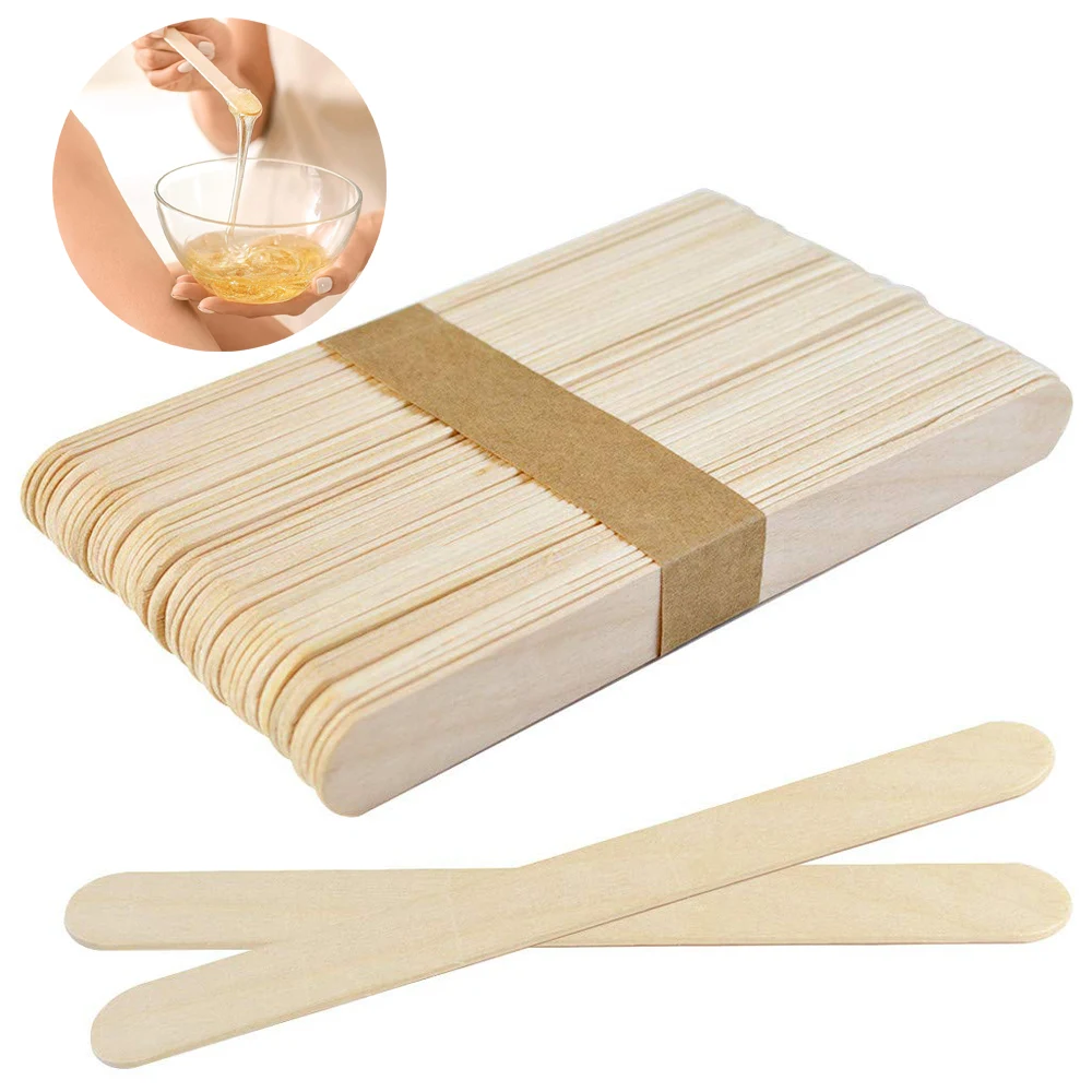 50-100Pcs-Wooden-Hair-Removal-Stick-Waxing-Spatula-Disposable-Woman ...