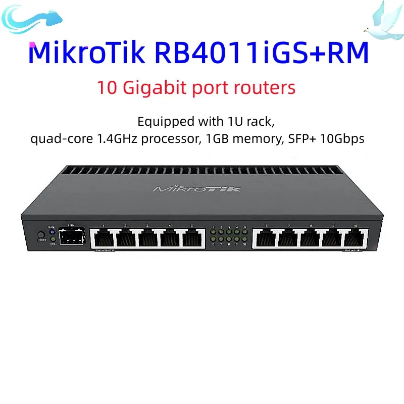 Mikrotik-RB4011iGS + RM 1U, enrutador con cable, sistema operativo l5 ...