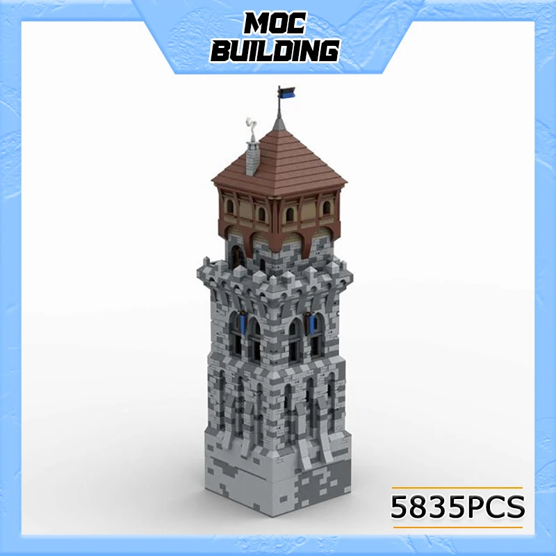 MOC-Building-Block-Technology-Bricks-Front-Tower-Medieval-Castle-DIY ...
