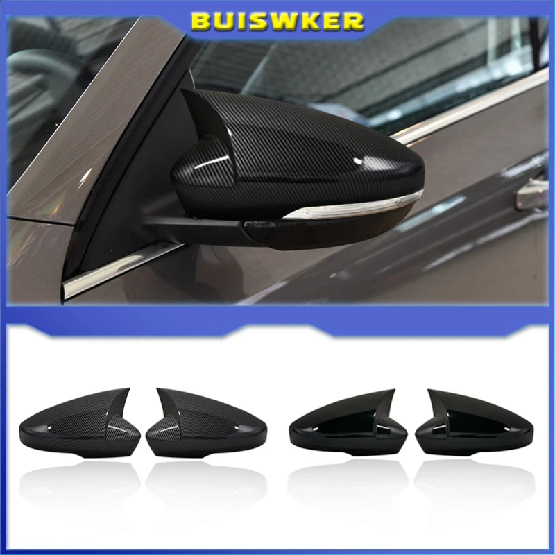 Glossy Black Car Rearview Mirror Covers Side Wing Mirror Caps For Skoda Octavia Mk3 A7 5e 2014 ...