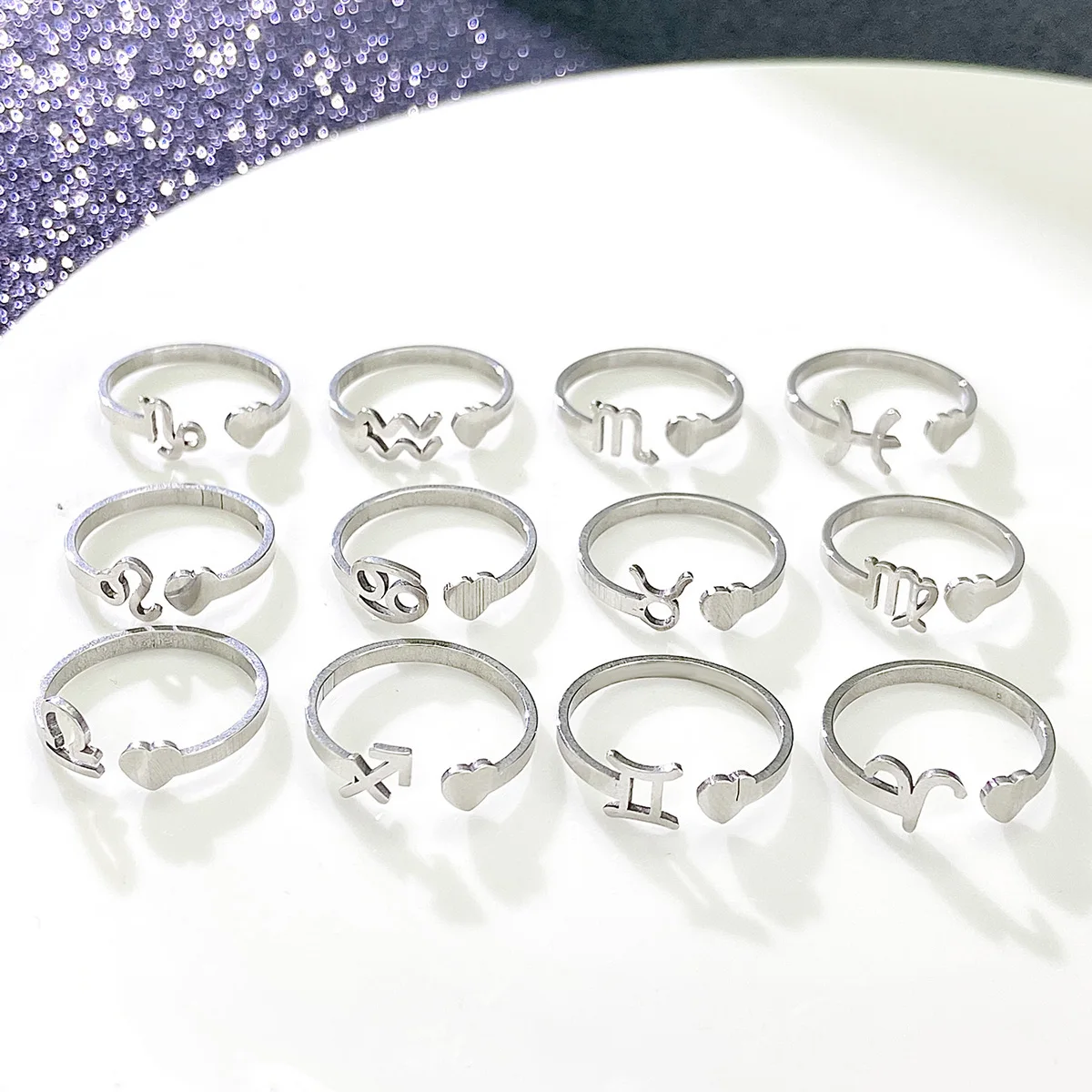 Zodiac-Sign-Ring-12-Constellation-Rings-For-Lovers-Aries-Taurus-Gemini ...