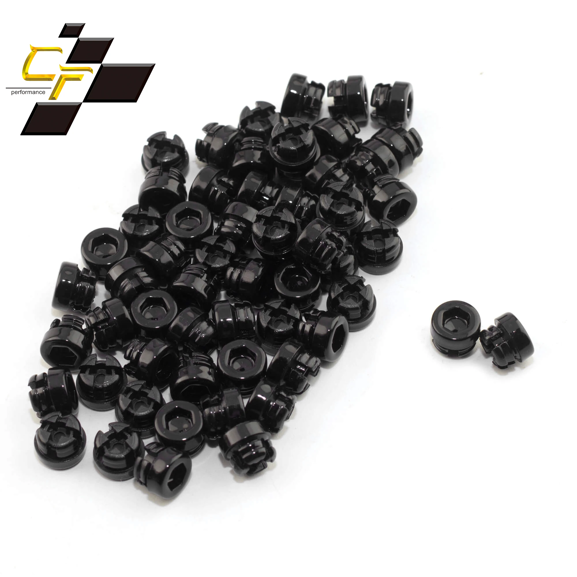 25pcs 8mm Matt Black Wheel Rivets Nuts Replacement Rivets For Rim Lip ...
