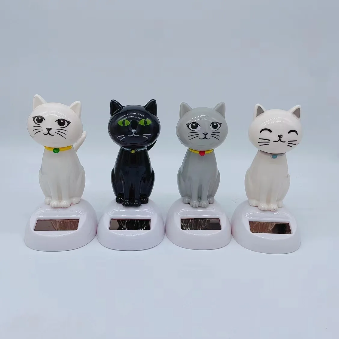 Solar Powered swing doll Toy Cute Cartoon Cat Shaking Head Doll Auto ...