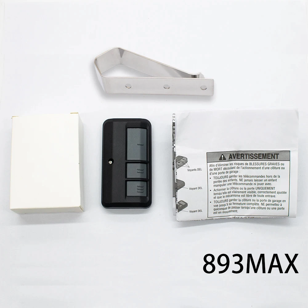 893MAX-For-Garage-Door-Openers-Remote-Control-with-Visor-Clip-Gate ...