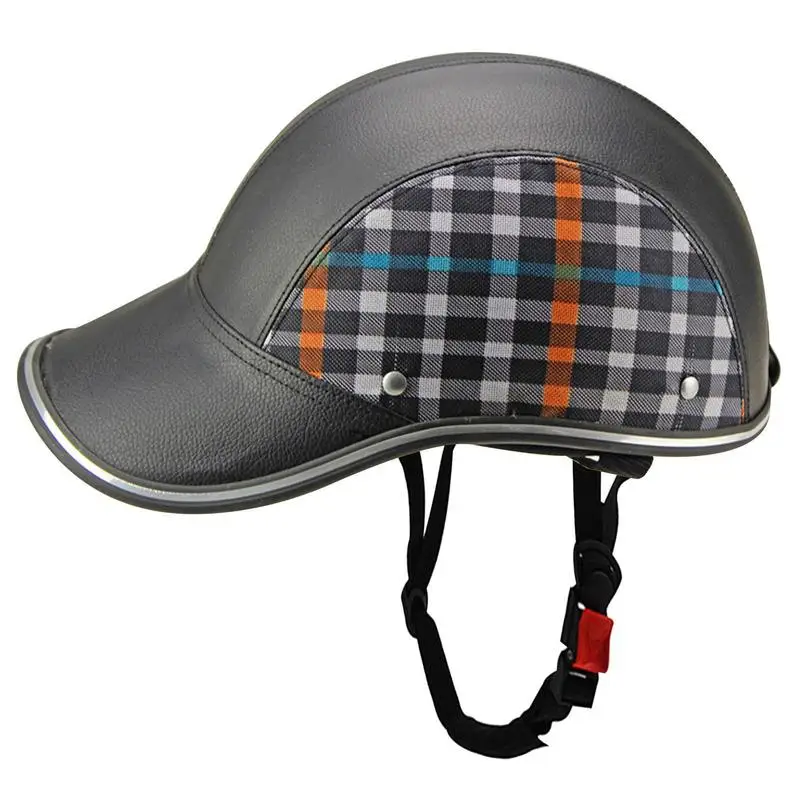 Baseball Style Motorcycle Half Helmet Safety Hat For Cafe Chopper ...