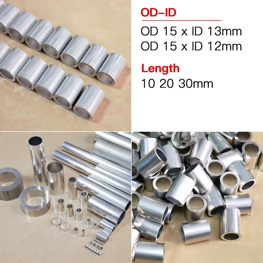 30-50pcs Aluminum tube OD 15mm alloy tube 15mm outer diameter pipe size ...