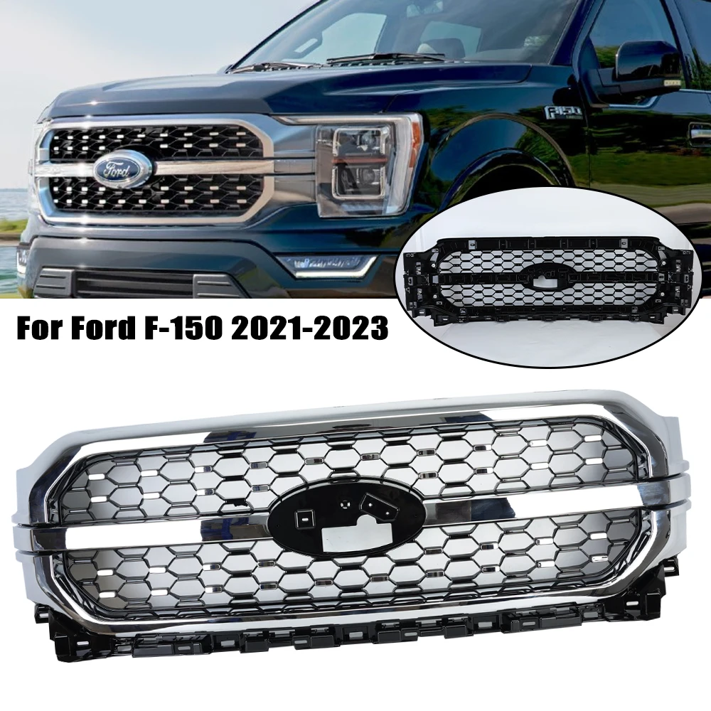 Front-Bumper-Grill-Mesh-For-Ford-F150-2021-2022-2023-Raptor-Grills ...