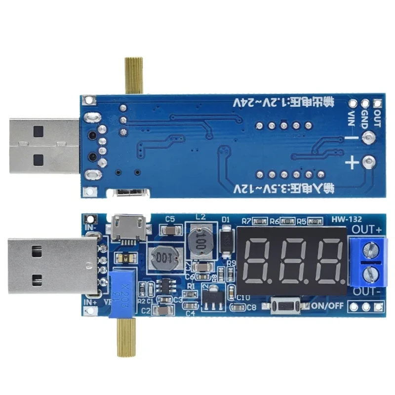 DC-DC 5V to 3.5V / 12V USB Step UP / Down Power Supply Module ...