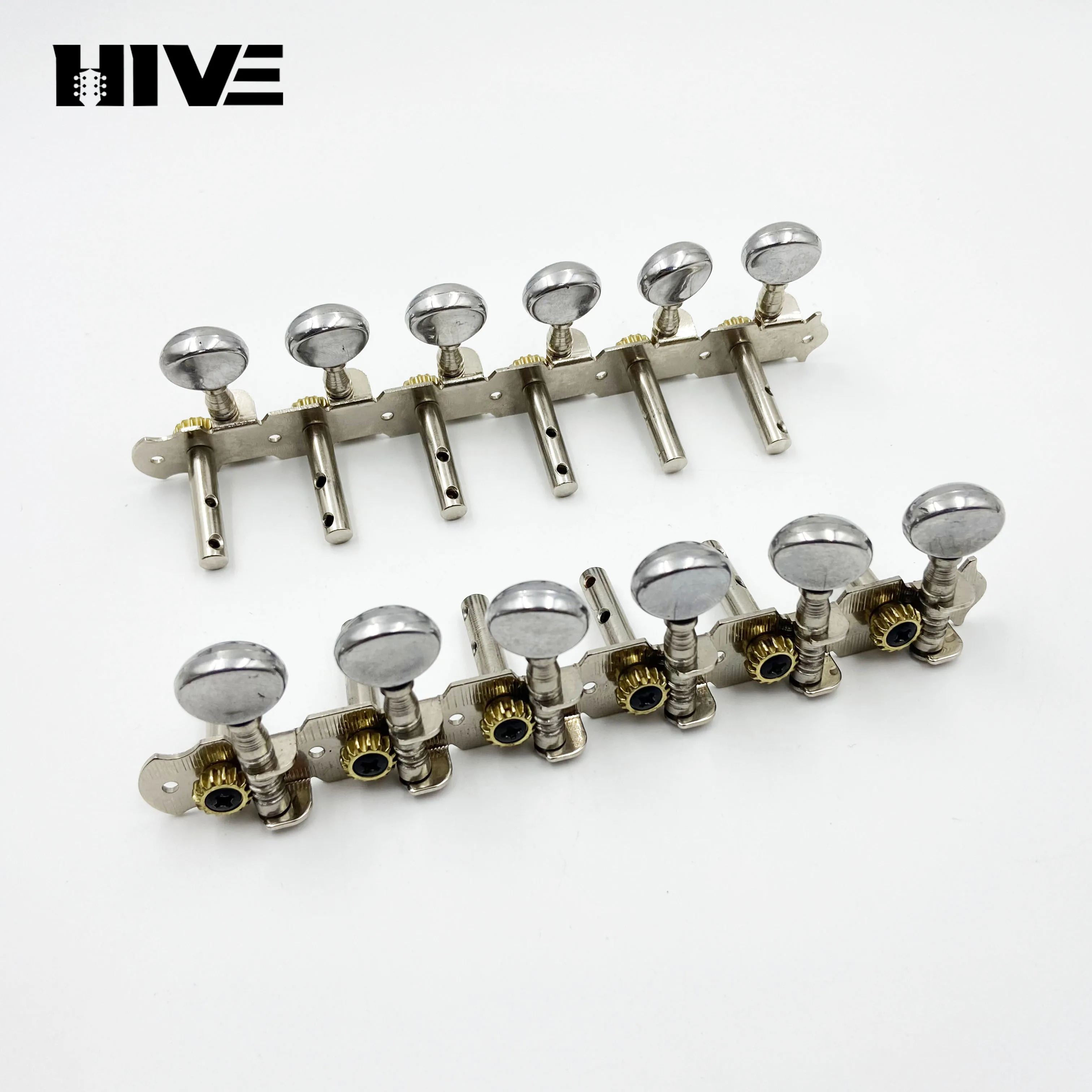 High-quality 6-string Guitar Tuning Pegs Electroplated Small Round Head ...