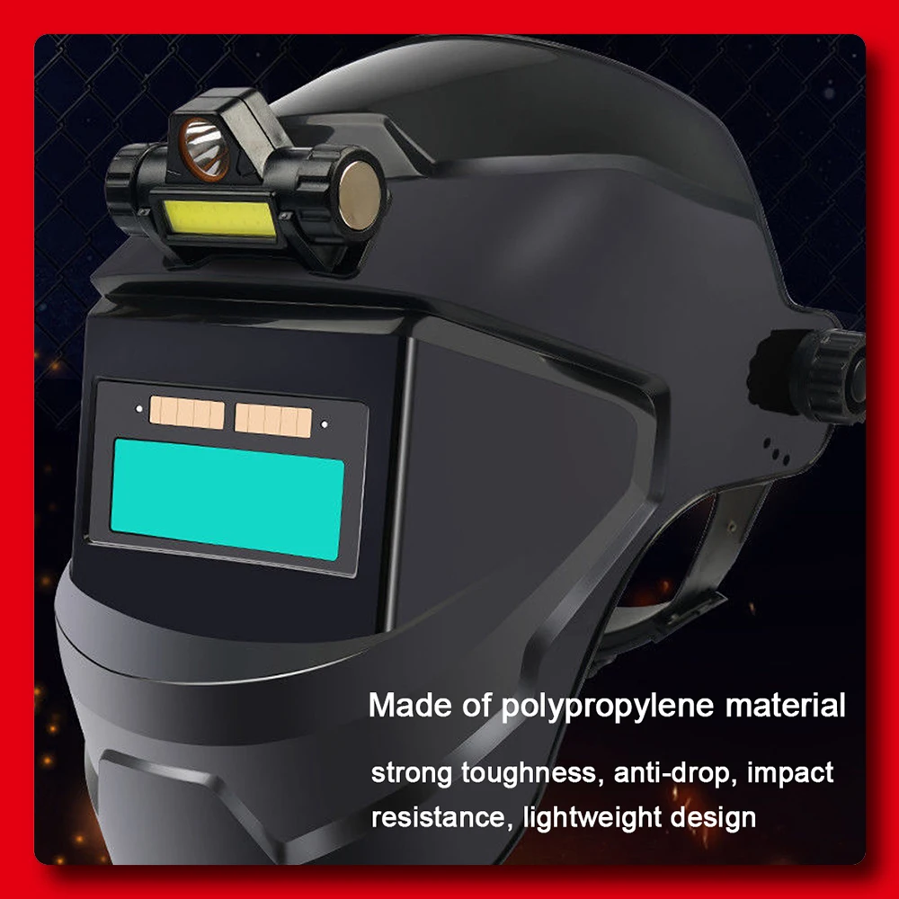 Self-Dimming Welding Face Mask Large View Auto Darkening Face Mask True ...