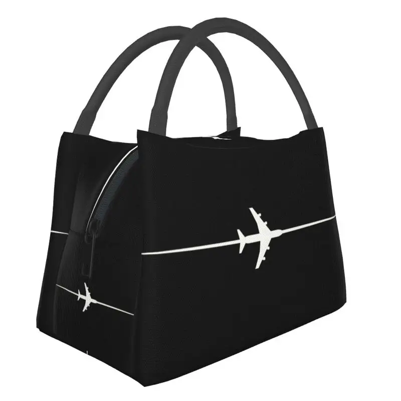 Aviation Plane Crossing Thermal Insulated Lunch Bag Women Airplane ...