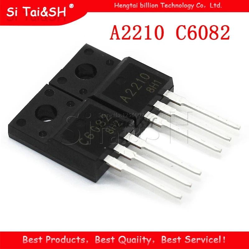 10pcs A2210 C6082 To-220f 5pairs (5pcs 2sa2210 + 5pcs 2sc6082) To-220 ...