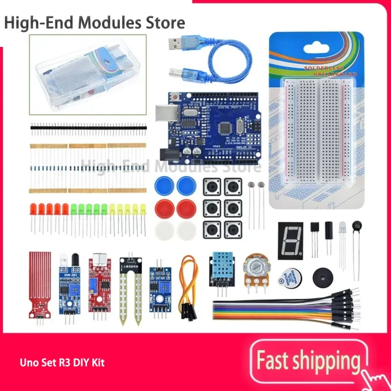 B-sico-Starter-Kit-para-Arduino-Uno-Set-R3-Kit-DIY-R3-Board-Breadboard ...