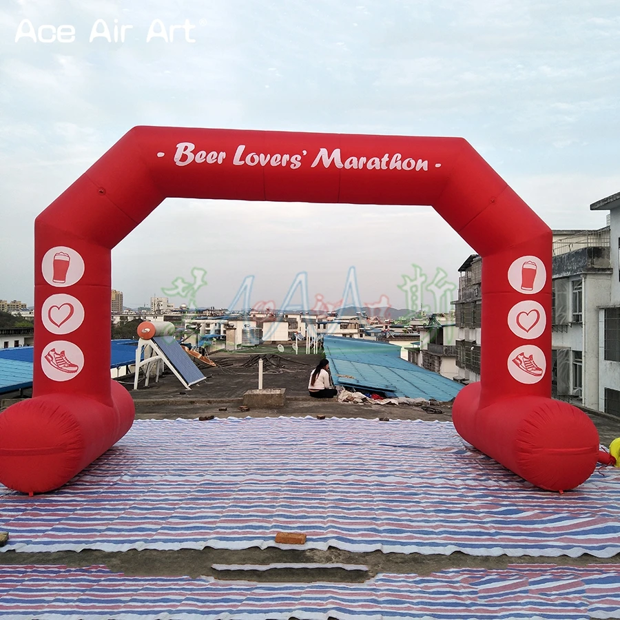 6-mW-x-4-mH-Custom-Red-Start-Line-Inflatable-Marathon-Arch-with-Logo ...