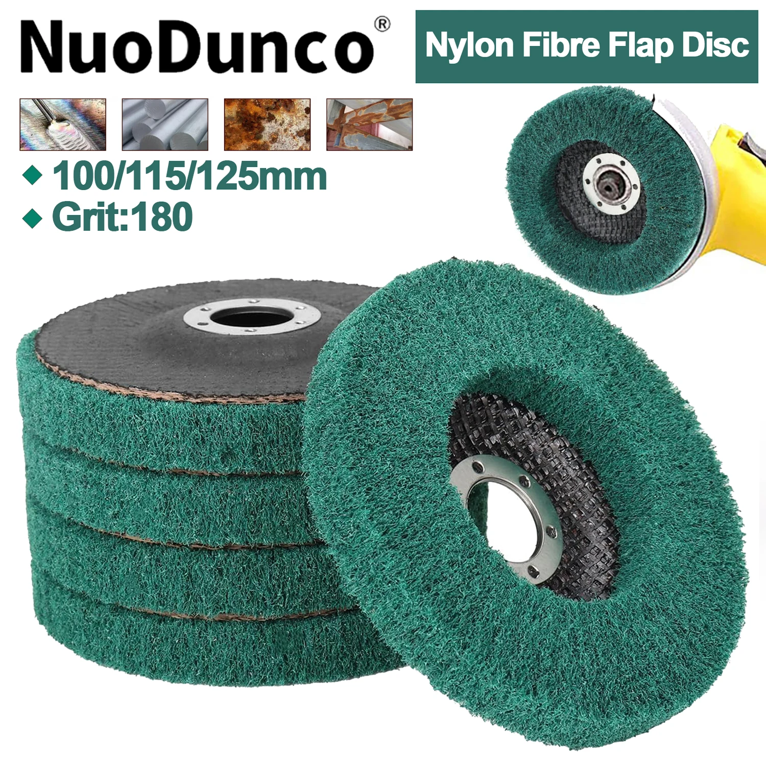 1pc 100/115/125mm Nylon Fiber Flap Wheel Abrasive Polishing Disc ...