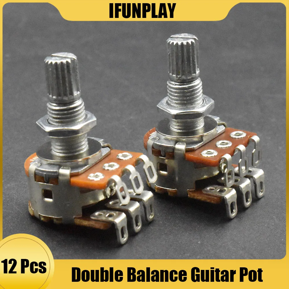 12Pcs-Dual-MN250K-MN500K-Blend-Balance-Pot-Dual-Taper-Rotary ...