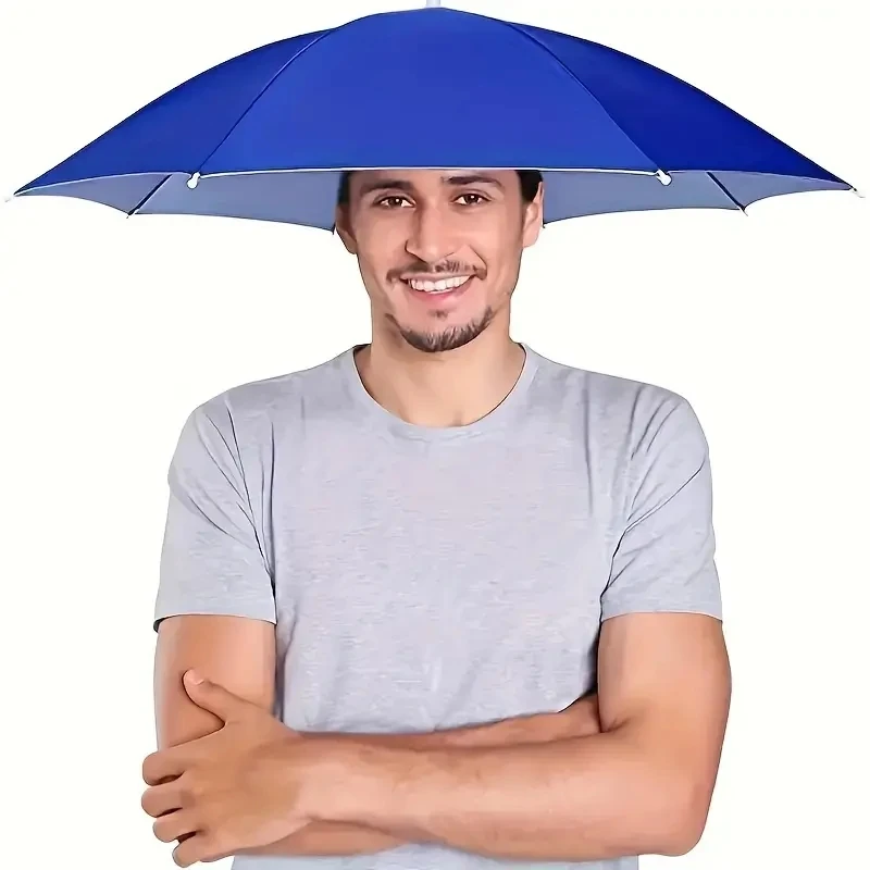 Head-WearingUmbrella-For-Men-And-Women-Outdoor-Folding-Sunny-Umbrella ...