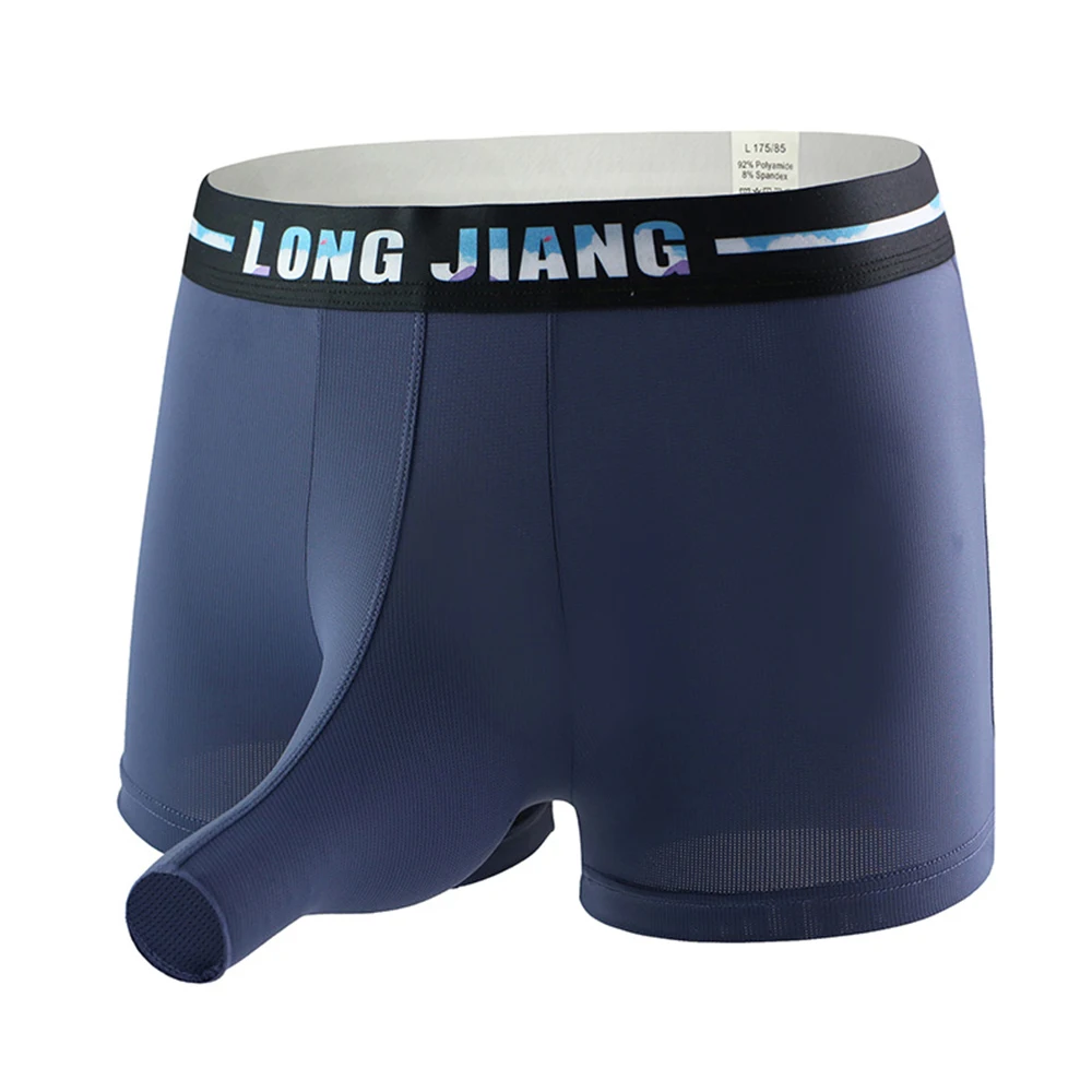 Boxers para homens sexy elefante nariz bolsa boxer aberto bainha ...