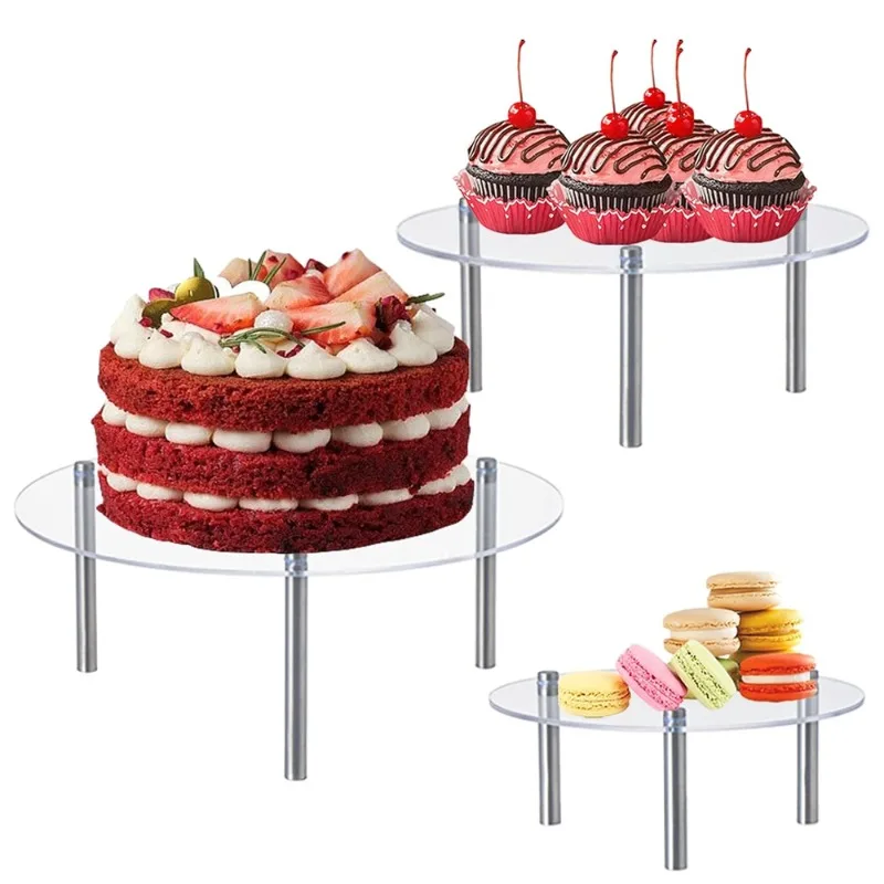 Birthday-Cupcake-Dessert-Stand-Holder-Cake-Stand-Transparent-Round ...