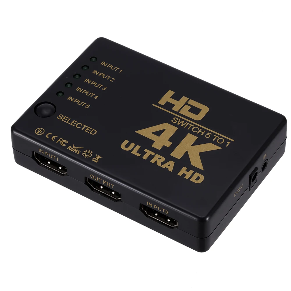HDMI-compatible-Switcher-1x5-Port-5-in-1-out-HD-4K-2K-Switch-Selector ...