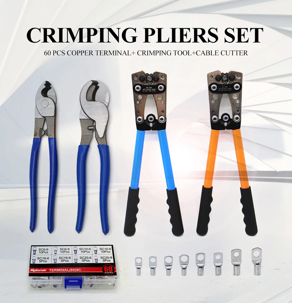 Crimping Plier Non-insulated Hex Connector Crimping Tool Hx-50b With ...