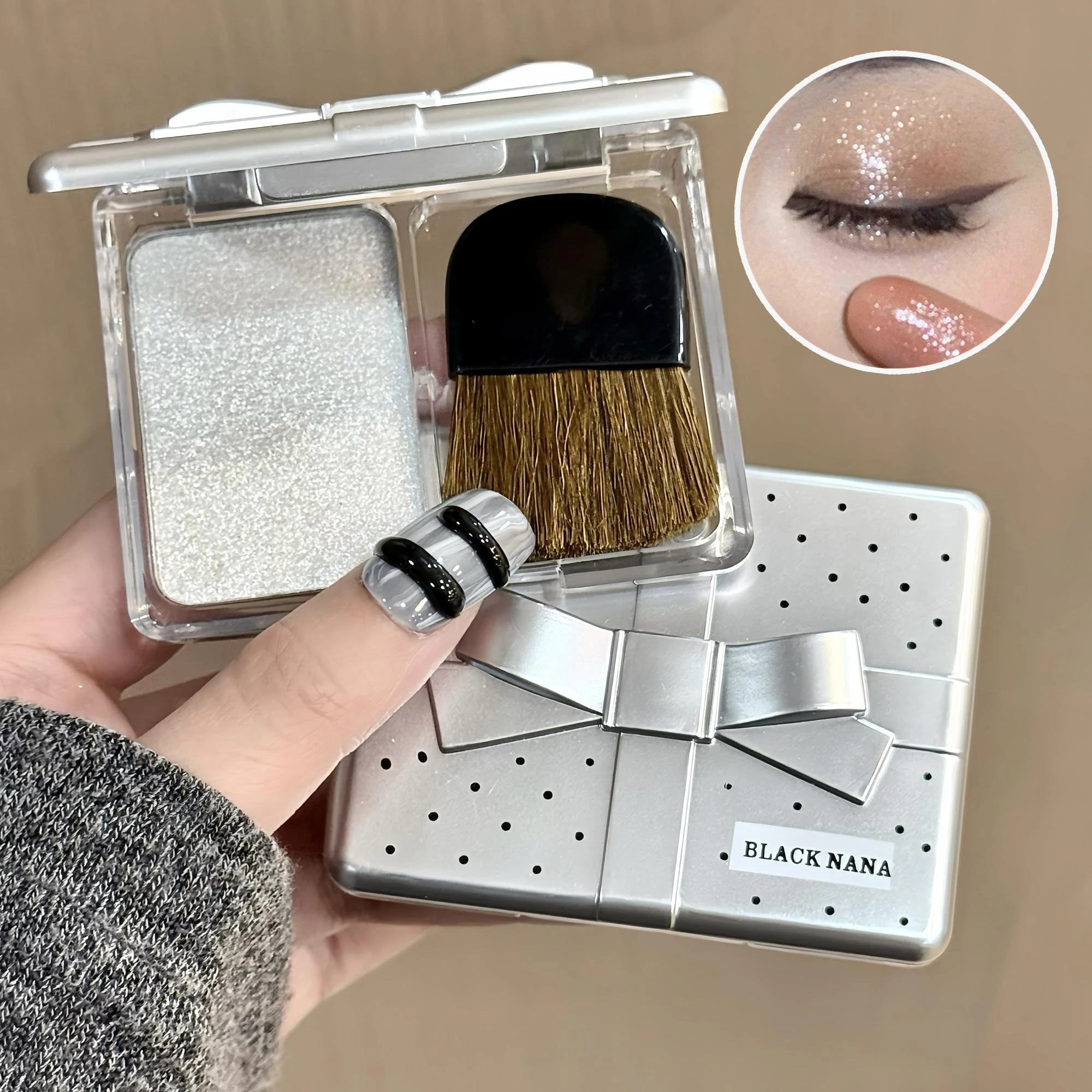 BLACKNANA Starlight Highlight Palette with Brush Facial Collarbone ...