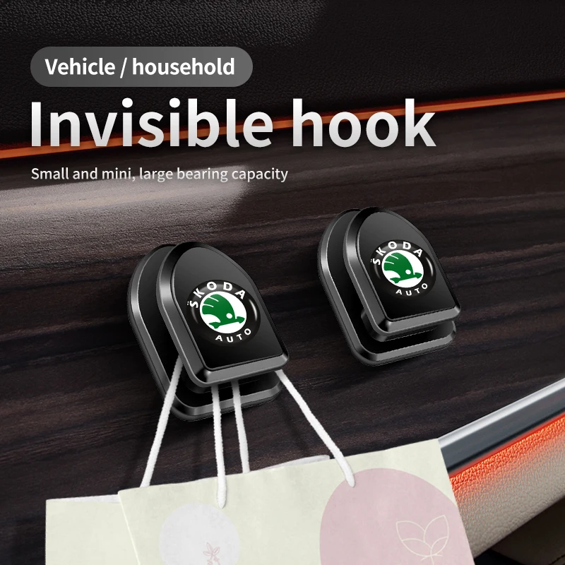 4Pcs-Mini-Car-Hooks-Dashboard-Hook-USB-Cable-Organiser-For-Skoda ...