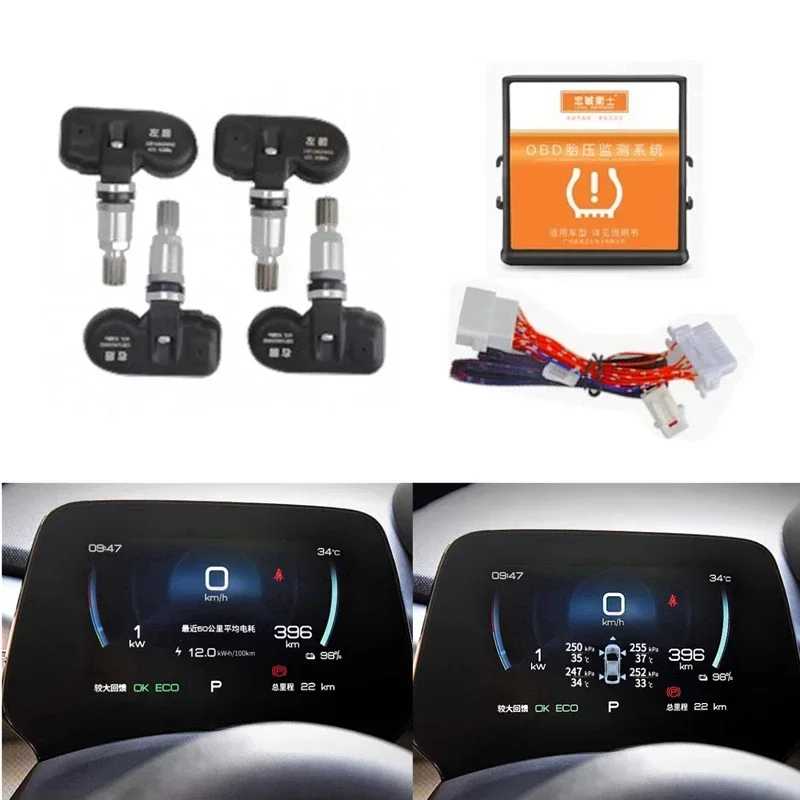 Car-TPMS-Tire-Pressure-Monitoring-Display-System-Alarme-de-seguran-a ...