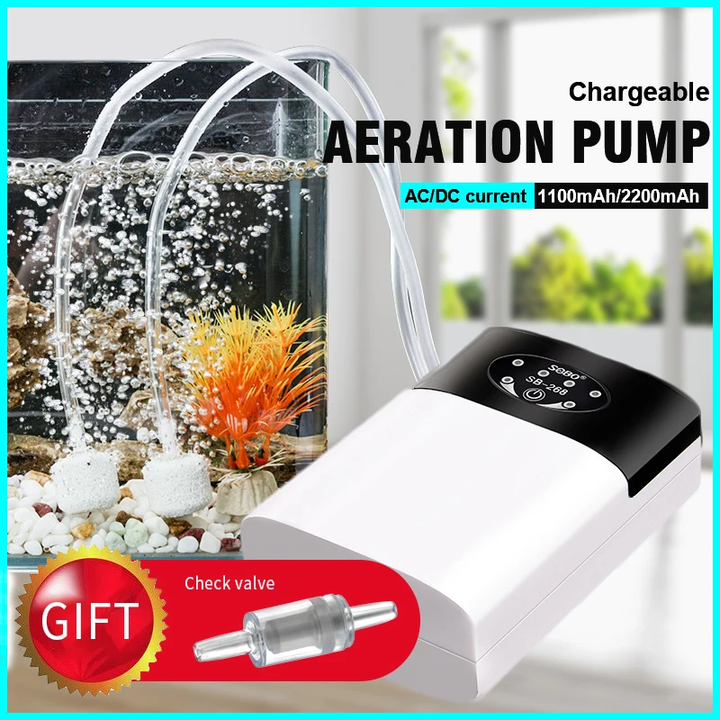 Oxygen-Air-Pump-For-Aquarium-Outdoor-Portable-Aquarium-Compressor-With ...