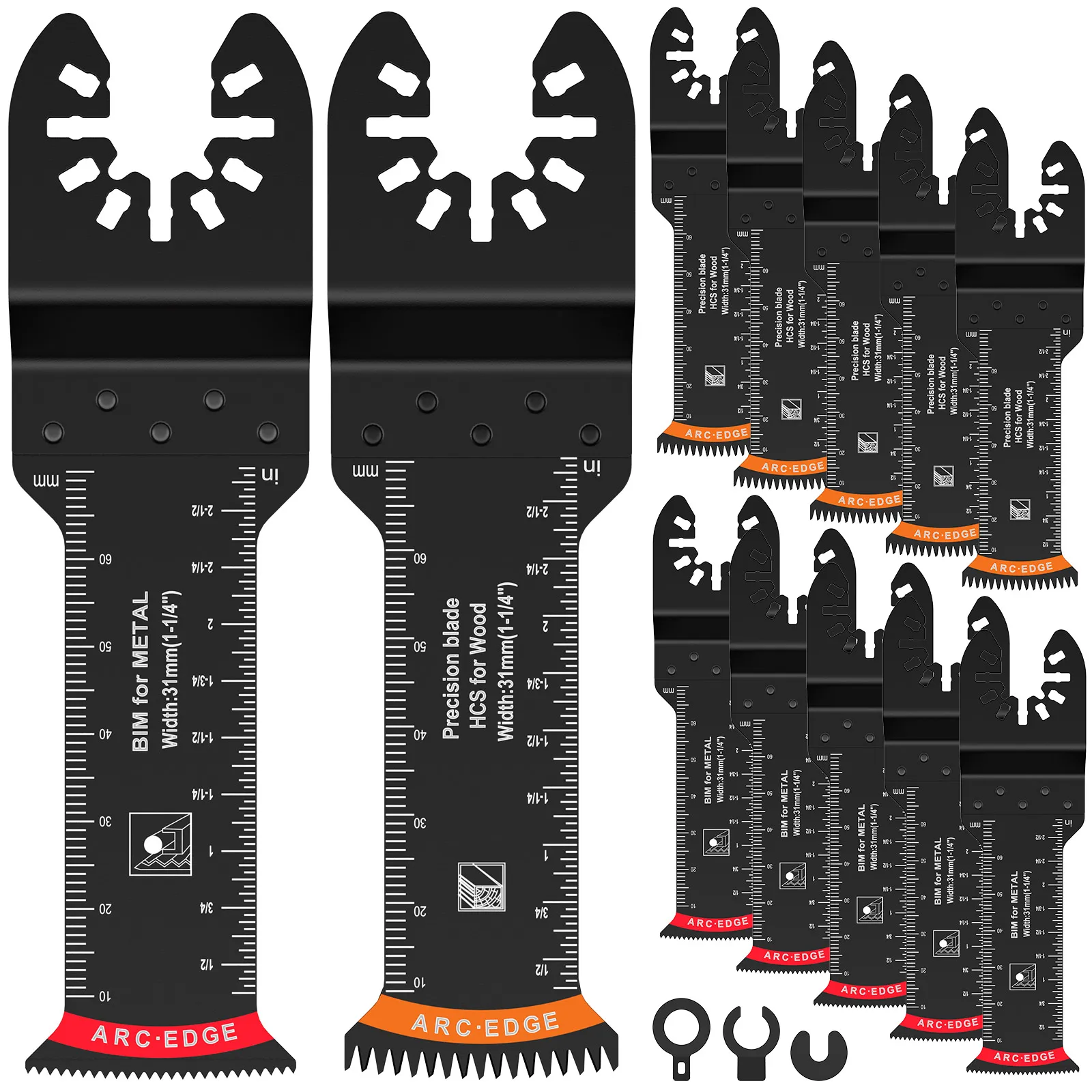 12Pcs-Extra-Long-Oscillating-Saw-Blade-Bi-Metal-Multitool-Blade ...