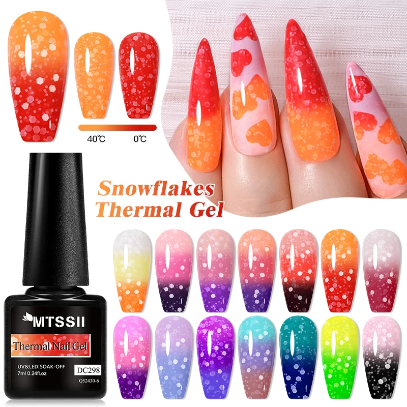 Mtssii-7ML-Snowflakes-Thermal-Gel-Nail-Polish-Nail-Art-Snow-Sequins ...