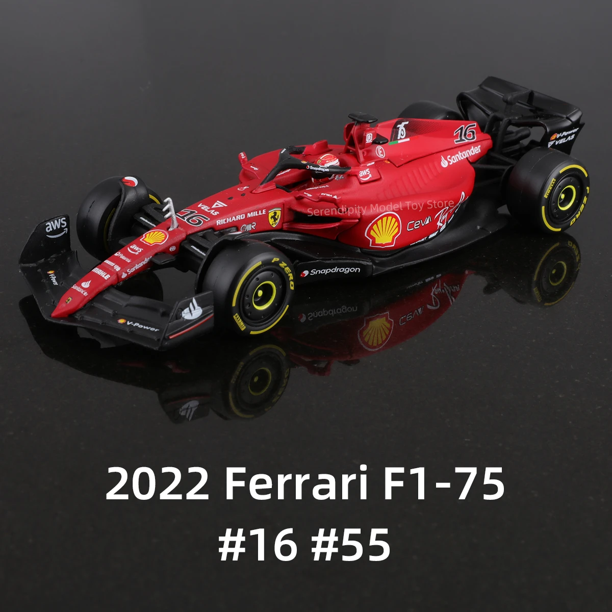 Bburago 1:43 Ferrari 2022 F1-75 Sf21 #16 Rb18 Redbull F1 Formula Car ...