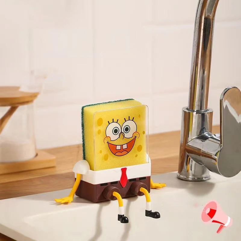 SpongeBob-SquarePants-Dish-Washing-Brush-Sponge-Kitchen-Supplies-Drain ...